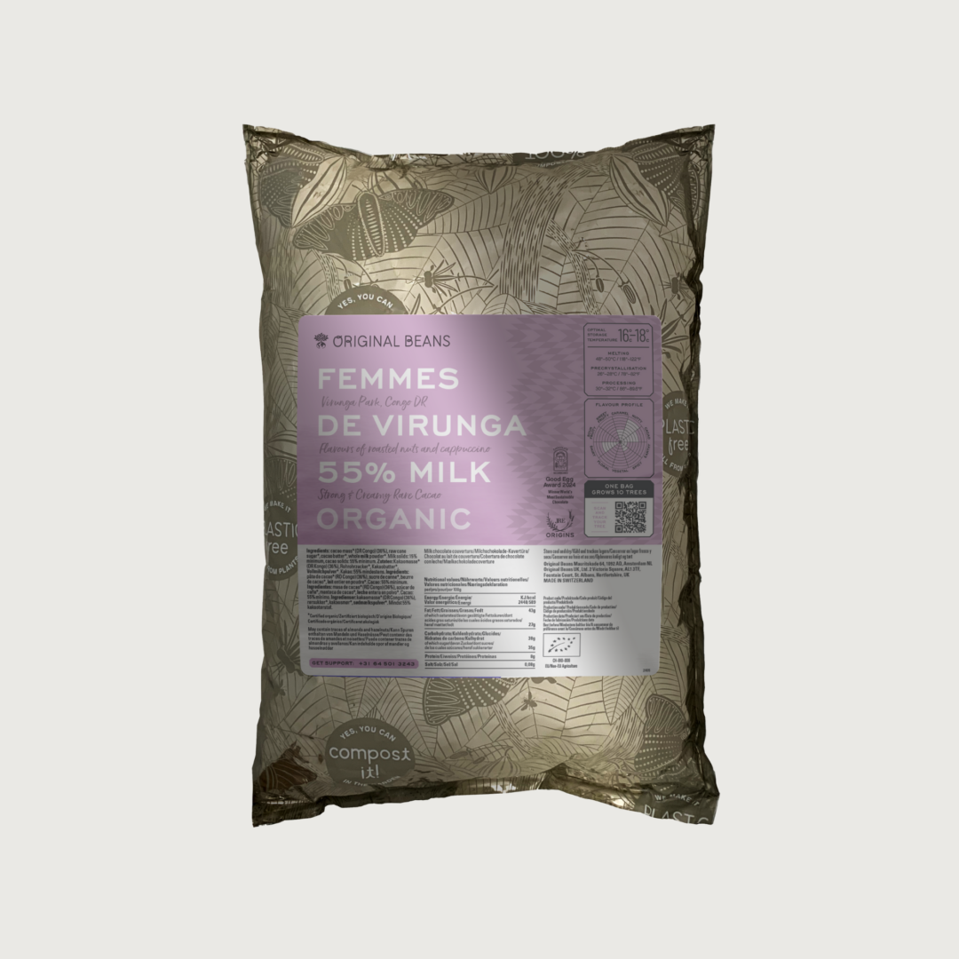 Original Beans Femmes de Virunga 55% Chocolate Buttons Milk Chocolate ...